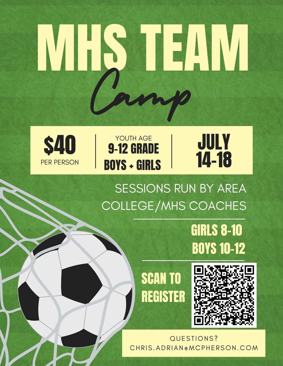 High School Soccer Camp Features College and MHS Coaches